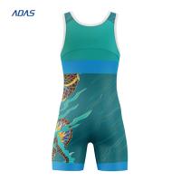 Quality Anti Shrink Spandex Wrestling Singlet Full Body For Men Breathable Lightweight for sale