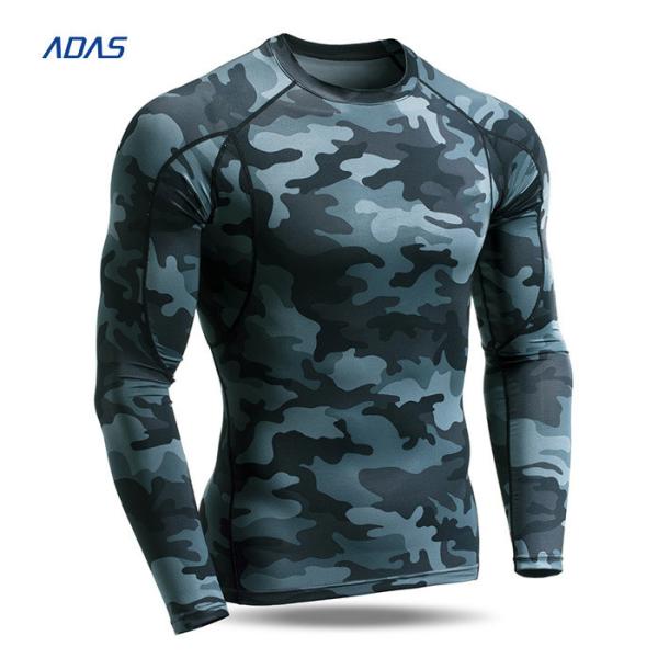 Quality Customized MMA Bjj Long Sleeve Rash Guard UFC Fighter Shirts Digital Sublimation for sale