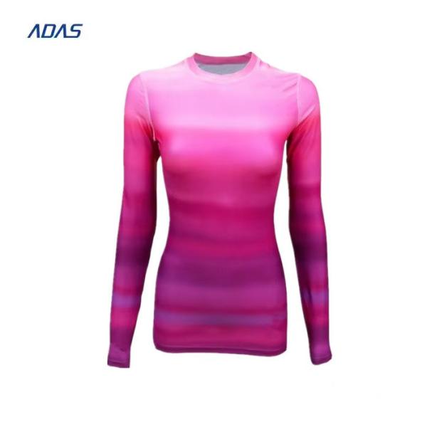 Quality Digital Sublimation Printed SPF Swim Surf Rash Shirt For Unisex BJJ Rash Guard for sale
