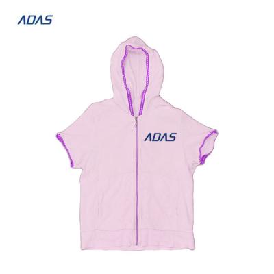 China Sublimation Workout Essential Knitted Womens Polyester Tshirt Hoodie Set With Slim Fit for sale