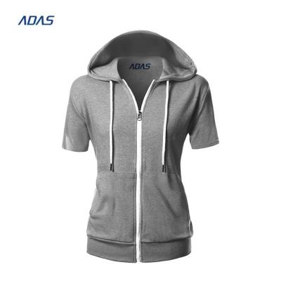 China Sublimation Workout Essential Knitted Womens Polyester Tshirt Hoodie Set With Slim Fit for sale