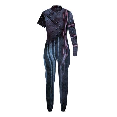 China Customized performer's Color guard unitards for dancing with one sleeve for sale