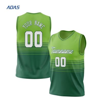 China Custom Wholesale Design Retro Sublimation Basketball Shirt Singlets Vests Kit Set Men Basketball Jersey for sale