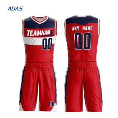 China Men's Basketball Jersey Quick-Drying Breathable 100% Polyester New High Quality Training 100% Polyester Printed Basketball for sale
