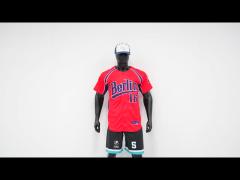 ODM Youth Softball Uniforms Mesh V Neck Custom Youth Baseball Jerseys