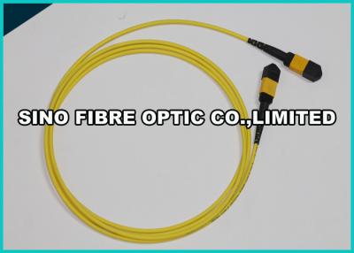 China 12 Female MPO Trunk Cable / Fiber Optic Trunk Cable 10G LR SFP+ Interconnect Solution for sale
