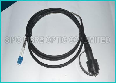 China PEI Black ODVA LC Armored Duplex 5.0mm Cable Fiber Optic Assembly for sale