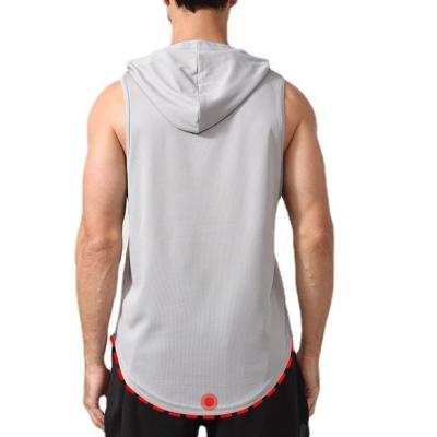 China XMAMLON RTS OEM Quick Dry Gym Tank Sleeveless Bodybuilding Hooded Tank Top voor mannen Te koop