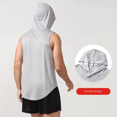 China XMAMLON RTS OEM Quick Dry Gym Tank Sleeveless Bodybuilding Hooded Tank Top voor mannen Te koop