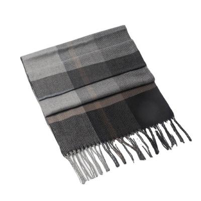 China Fans van het voetbalteam Jacquard sjaal Custom gebreide winter sjaal met plaid patroon Te koop