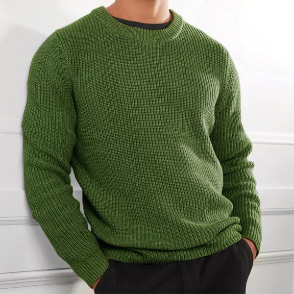 Quality XMAMLON RTS Winter Sweater Men's Anti-wrinkle Knitted Jumper with Solid Color for sale