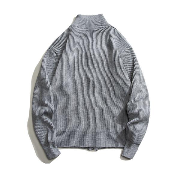 Quality Zipper Cardigan Men's Turtleneck Knitted Sweater with 100% Polyester in Spring for sale