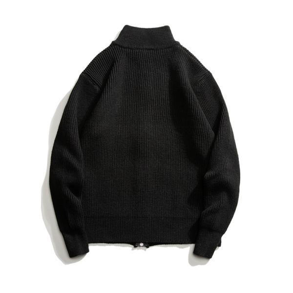 Quality Zipper Cardigan Men's Turtleneck Knitted Sweater with 100% Polyester in Spring for sale