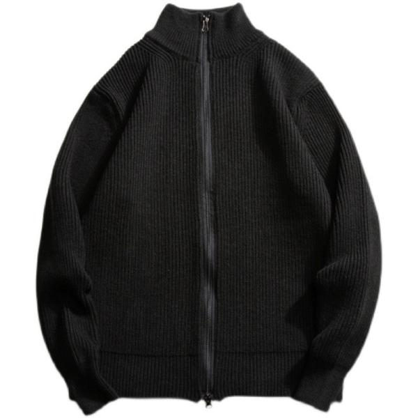 Quality Zipper Cardigan Men's Turtleneck Knitted Sweater with 100% Polyester in Spring for sale