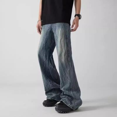 Cina Scarpe tagliate Flare sudore allentato jeans da uomo pantaloni per uomini in vendita