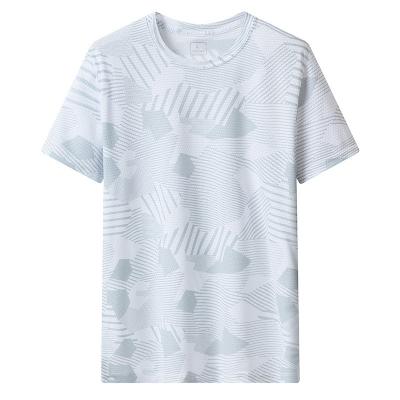 China Summer UPF 50 UV Printed Tee Shirt Custom Logo Boxy Gym Streetwear for Men and Women for sale