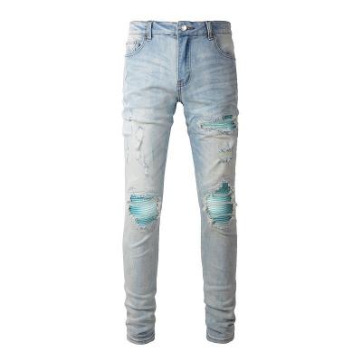 Cina PUNK STYLE Stretch lavato da uomo magro e magro in vendita
