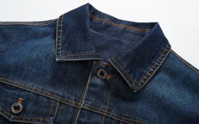 China Custom Embroidery Men's Denim Jacket for Streetwear Single-breasted Placket Design for sale