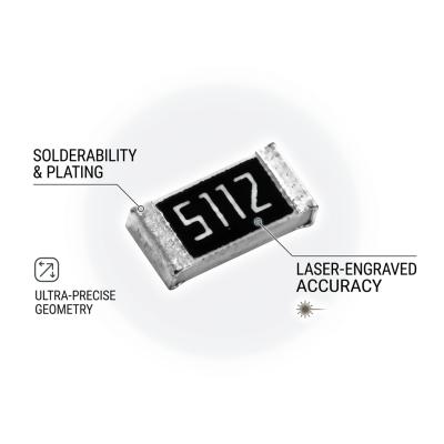 China 75 Ohm 2512 Chip Resistor 2W Ever Ohms High Precision SMD RoHS Compliant for sale