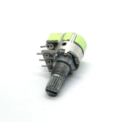 Cina Si raddoppia il Pin del controllo del volume 6 del film 100k del carbonio del potenziometro rotativo di 12mm in vendita