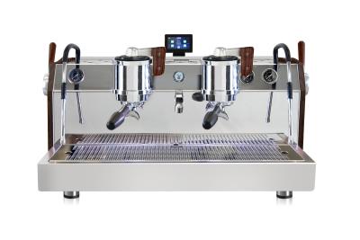 China Elektrische 220 Doppelkessel Espresso Kaffeemaschine Kaffeemaschine mit Doppelkopf zu verkaufen