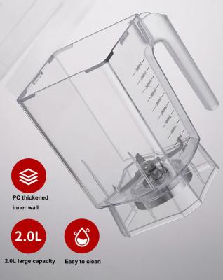 Cina Mixer elettrico per uso domestico a bassa voce da 220 V, mixer per bevande gelate e succhi da 1500 ml in vendita