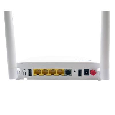 中国 ZC-521G FTTH GPON ONU 4GE 1POTS WiFi 2USBデュアル バンドONTのルーター 販売のため
