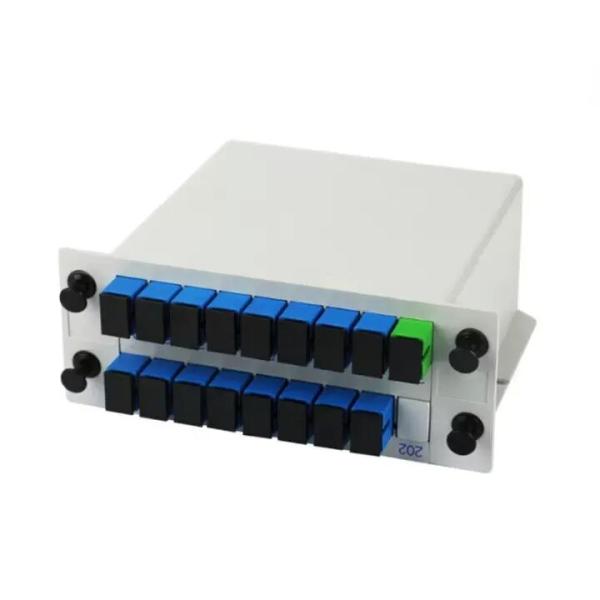 선반 장착 광섬유 분배기 ABS 박스 카세트형 1x16 PLC 섬유 분배기
