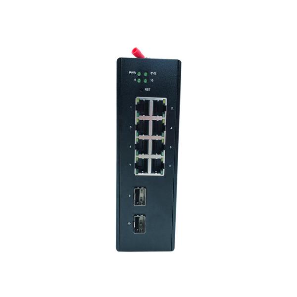10 Schakelaar van haven de Industriële Gigabit Ethernet noch Geleid met 2 SFP