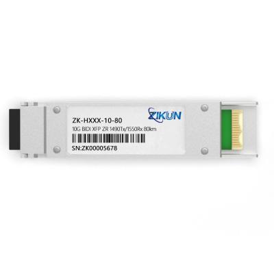 China ZIKUN BIDI 10G XFP ZR Tx1490 Rx1550 SFP 80km Optical Transceiver Module for sale