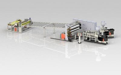 China Rigid PVC Sheet Extrusion Machine Line PVC Board Production Line 550KG/H for sale
