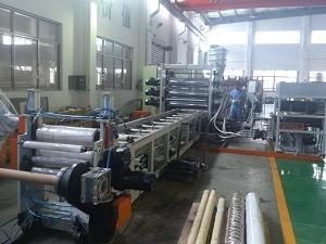 China Transparent PVC Soft Curtain Sheet Extrusion Line Single Screw Extruder for sale