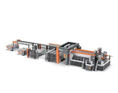 China 2600mm Wide EVA Solar Film Extrusion Line with 300-700kg/h Output and 16m/s Maximum Line Speed for Solar Panel Encapsulation for sale