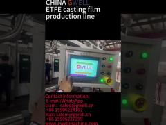 Machine d‘extrusion de film de coulée GWELL ETFE pour panneau solaire flexible ou semi-conducteur.
