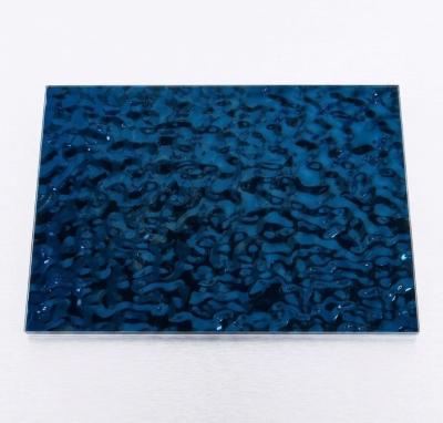 China Sapphire Blue Dense  Water Ripple Stainless Steel Sheet Corrosion Resistant for Artistic Feature Walls for sale
