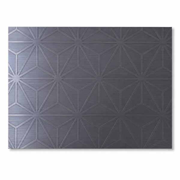 Quality Japanese Style Geometric Triangle Pattern Stainless Steel Etched Decorative Sheet with Anti-Fingerprint Matte Finish and Customizable Color Coating for sale