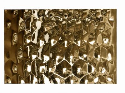 China Hexagonal Honeycomb Embossed Mirror Finish Stainless Steel Sheet with Custom Sizes for Architectural Decoration for sale