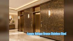 Antique Patina Bronze Hammered Stainless Steel Sheet