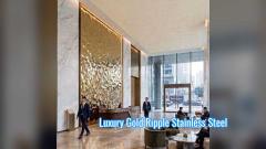 Luxury Titanium Gold Water Ripple Stainless Steel Sheet