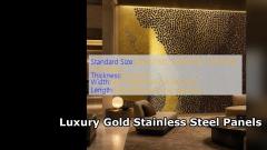 Premium Gold Etched Stainless Steel Decorative Wall Panels