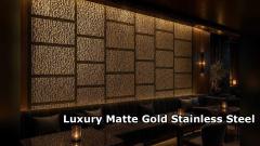 Premium Matte Gold Stainless Steel Decorative Sheets