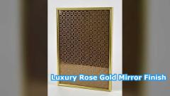 Rose Gold Mirror Stainless Steel Wall Decor