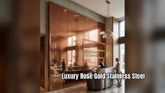 Rose Gold Brushed Stainless Steel Sheet Luxury Wall Panels