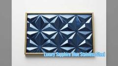 Sapphire Blue Mirror Stainless Steel Luxury Wall Panels