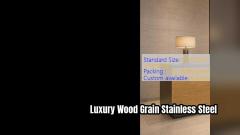 Yellow Oak Wood Grain Stainless Steel Sheet Premium Decor
