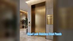 Durable Wood Look Stainless Steel Wall Panels