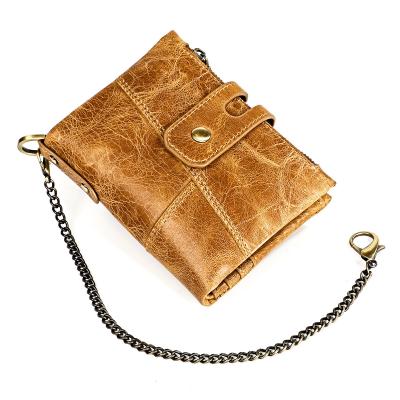 China Cowhide Mini Genuine Leather Wallets with RFID Blocking and Luxury Gents Customization for sale