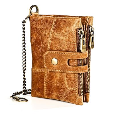 China Cowhide Mini Genuine Leather Wallets with RFID Blocking and Luxury Gents Customization for sale