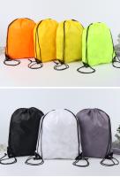 China String Closure Custom Logo Nylon Drawstring Bag Backpack Recycled Waterproof Polyester for sale