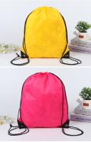 China String Closure Custom Logo Nylon Drawstring Bag Backpack Recycled Waterproof Polyester for sale